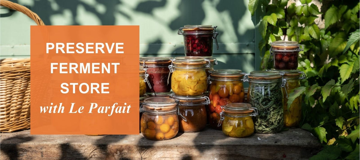 Glass preserving jars, food storage & traditional kitchen items