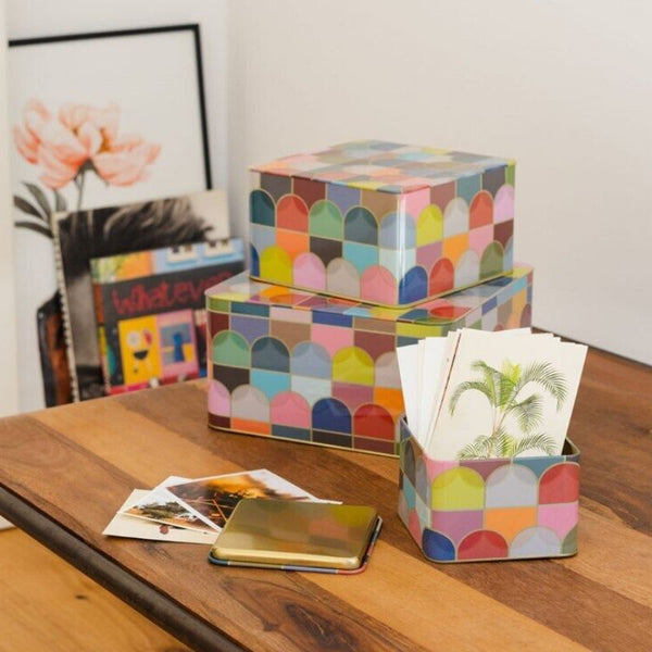 Remember Tin Boxes - Confetto (Set of 3) | Colourful Storage Tins NZ ...