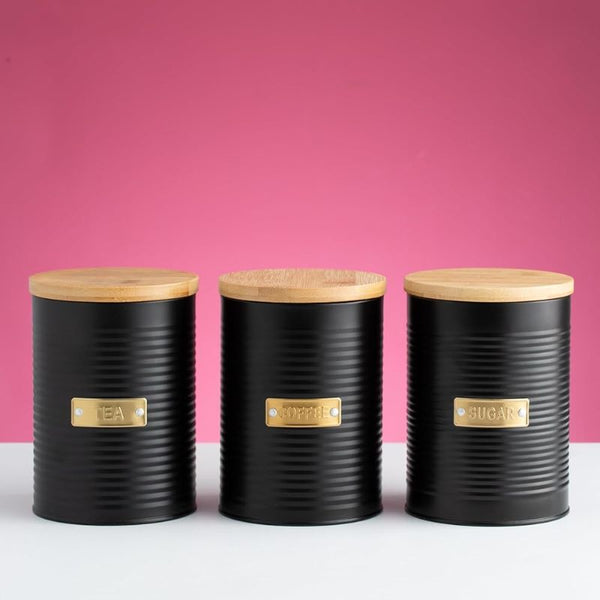 Typhoon Otto Sugar Canister - Black | 1.4L Airtight Storage NZ - Kiwi ...